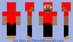 Steve Old But Red Minecraft Skin