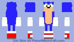 Sonic blue arms Minecraft Skin