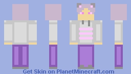 greyish purple cat Minecraft Skin