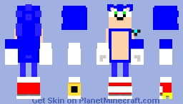 Sonic (Sonic adventure 3) Minecraft Skin