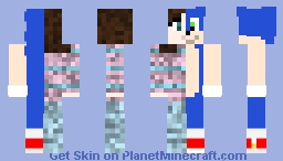Girl VS Sonic Minecraft Skin