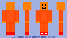 Orange w/ Outfit Minecraft Skin