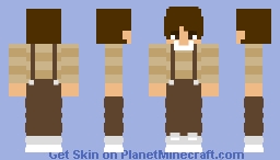 boy with brown overalls Minecraft Skin
