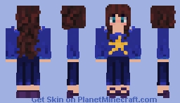 bookworm brunette Minecraft Skin