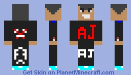 AJ Skin with Creeper shirt Minecraft Skin
