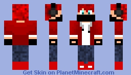 gamer rojo Minecraft Skin
