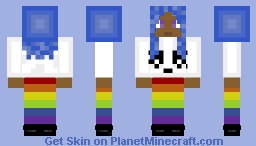 Black Girl Rainbow Panda Minecraft Skin