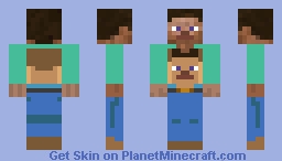Steve face shirt Minecraft Skin