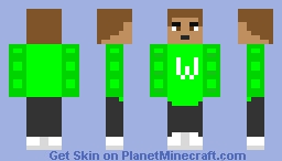 w green Minecraft Skin