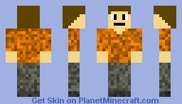Orange Shirt Player Minecraft Skin