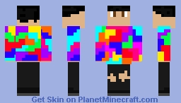 rainbow guy Minecraft Skin
