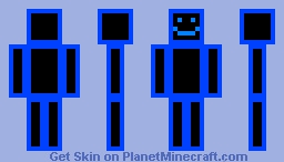 blue bot Minecraft Skin