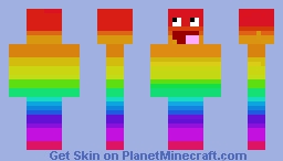 happy rainbow guy Minecraft Skin