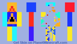 color boom man Minecraft Skin