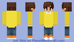 Yellow gamer skin Minecraft Skin
