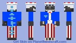 Uncle sam Godzilla July 4 Minecraft Skin