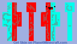 fire ice noob Minecraft Skin