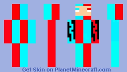Blue Red Minecraft Skin