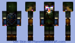 Glitchy Link dark armor Minecraft Skin