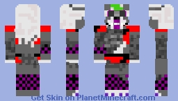 Shattered Roxy (grey) Minecraft Skin
