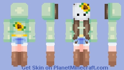Sunflower Mask Girl Minecraft Skin