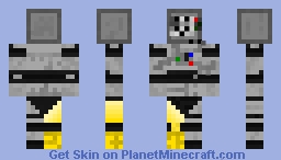 TV-headed animatronic Minecraft Skin