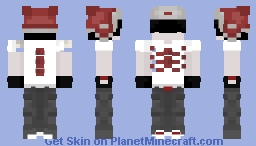 red skeleton Minecraft Skin