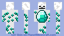 The Diamond Skeleton Minecraft Skin