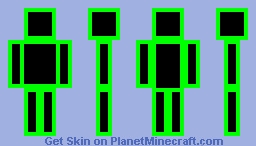 Green outline Minecraft Skin