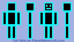 Neon blue skin Minecraft Skin