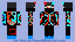 Fire ice man Minecraft Skin