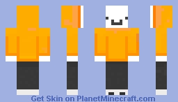 orange hoodie Minecraft Skin