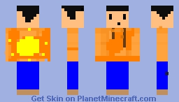 Orange hoodie Minecraft Skin