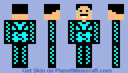 LED BLUE Minecraft Skin