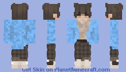 Blue Cardigan Minecraft Skin