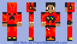 Armoured Red Gamer Minecraft Skin