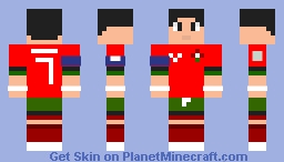 CR7 Portugal Kit Local EURO 2024 Minecraft Skin