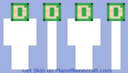 Lettercube D Green Minecraft Skin
