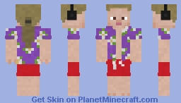 Skin of me, p1eceofsoap, in Hawaii shirt Minecraft Skin