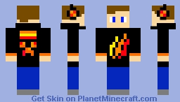 fire merch Minecraft Skin