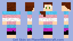 trans flag impaw Minecraft Skin