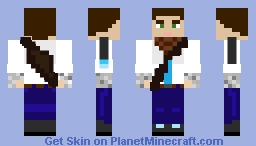 Bru Blue fur coat Minecraft Skin