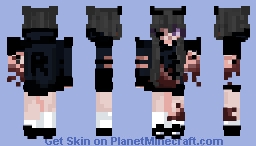 cursed demon girl Minecraft Skin