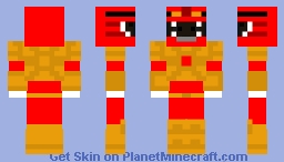 Red Savage Warrior | Cole Evans | Power Rangers Wild Force Minecraft Skin