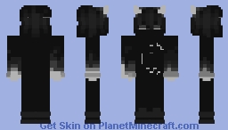 Gray Faded demon Minecraft Skin