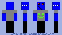 blue robot Minecraft Skin