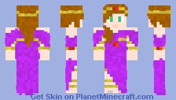 Elegant Purple Dress Minecraft Skin