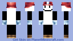 Henry Stickmin With Mario Cap And Shoes Minecraft Skin