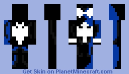Symbiote Spiderman blue shaded Minecraft Skin