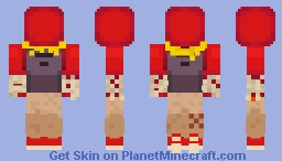 Red StickMan-Alan Becker Minecraft Skin
